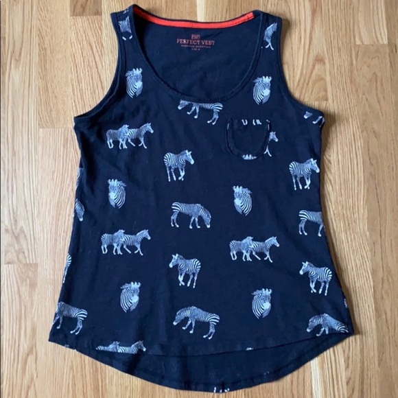 F&F | Tops | Ff Zebra Print Tank Size L | Poshmark